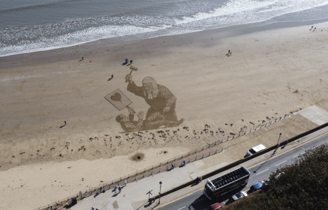 BANKSY – Sand Tribute, Scarborough Beach | Wirral In It Together